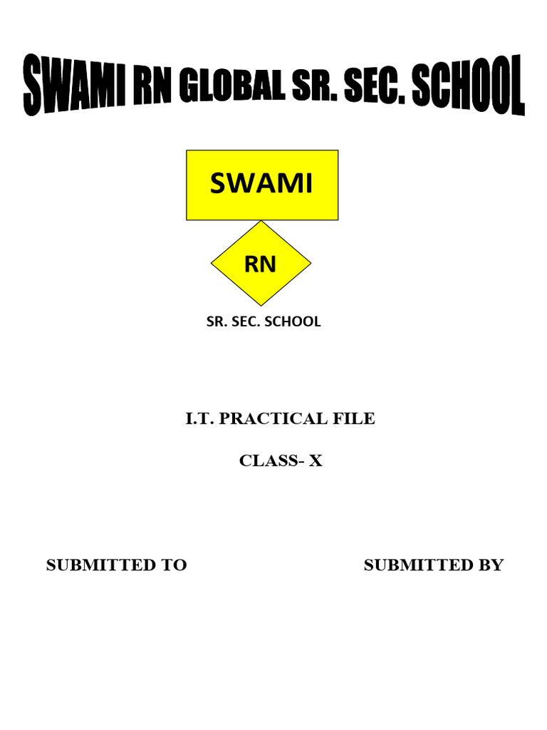 Class 10 IT Practical File Guide | PDF | Spreadsheet | Databases