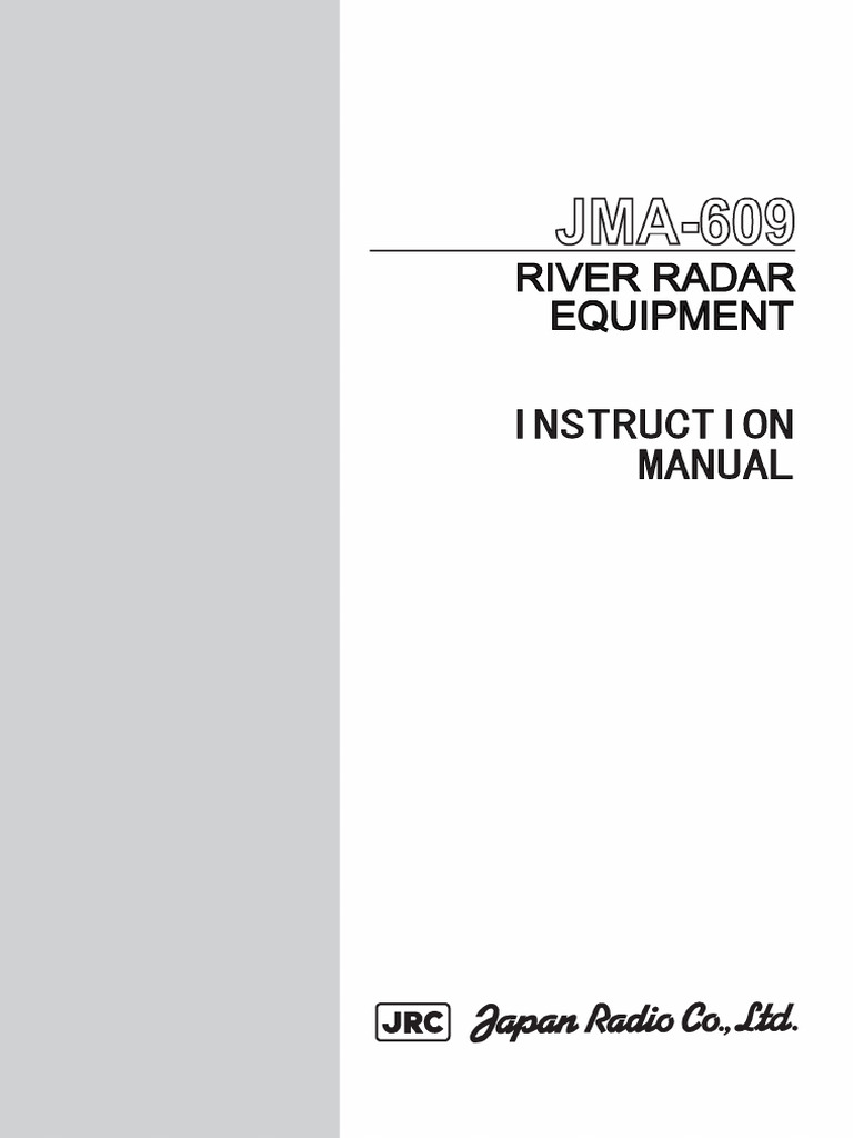 JRC JMA-609 River Radar Manual | PDF | Radar | Cardiopulmonary ...
