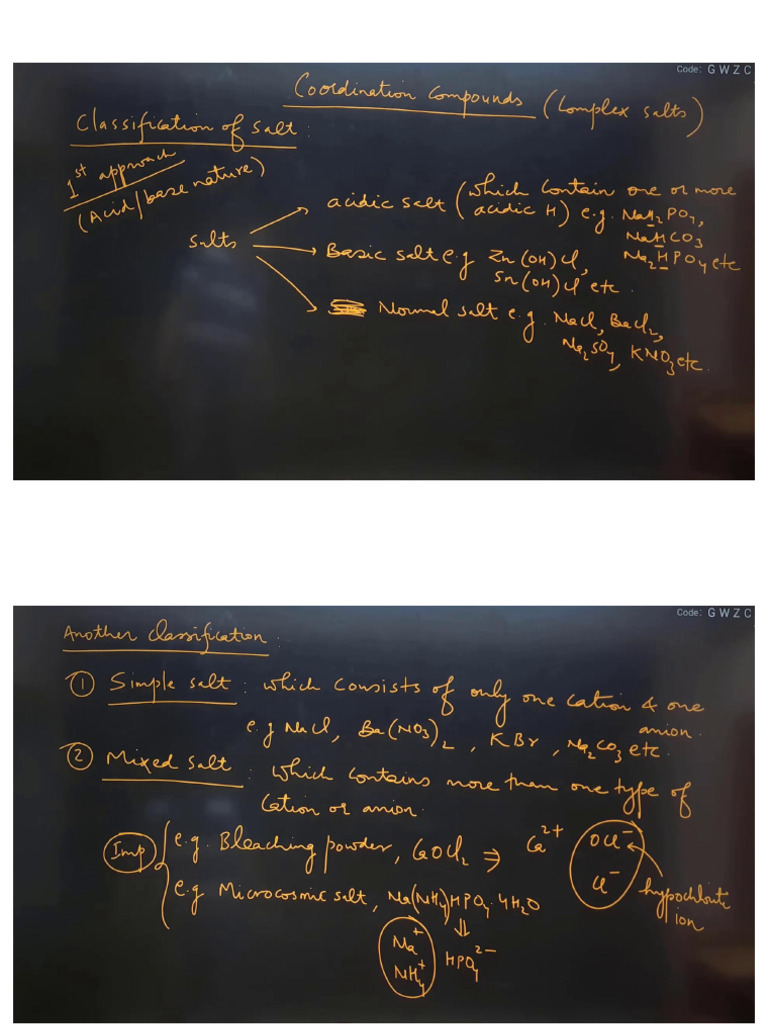 Coordination Compound - 1 | PDF
