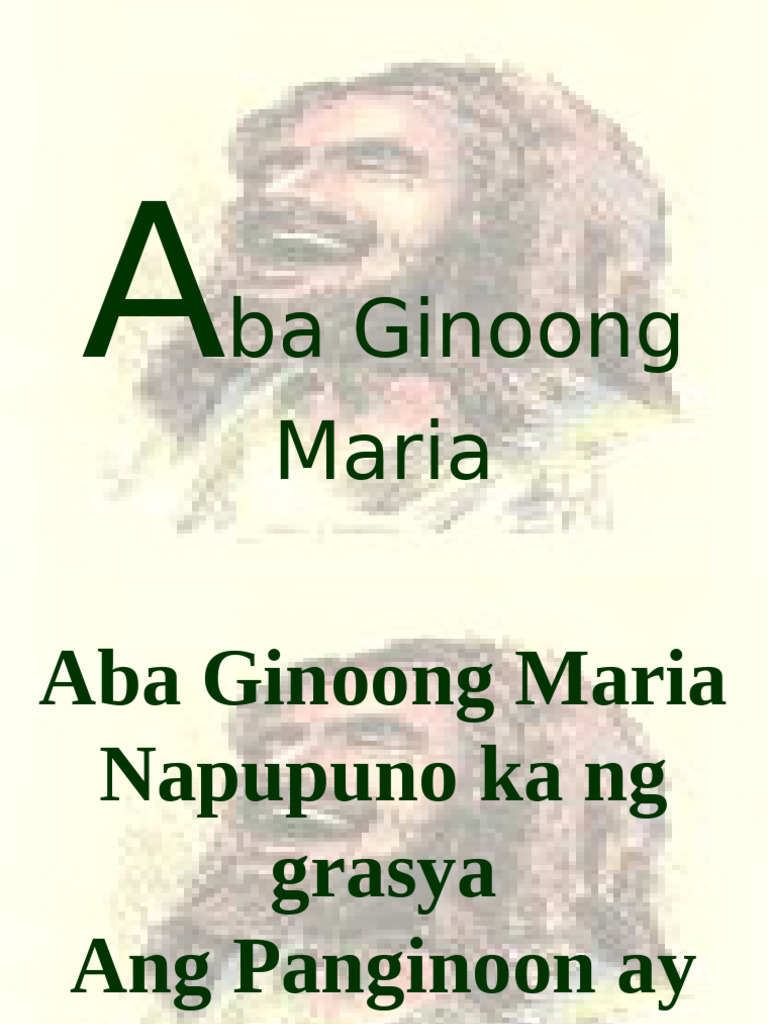 Aba Ginoong Maria | PDF