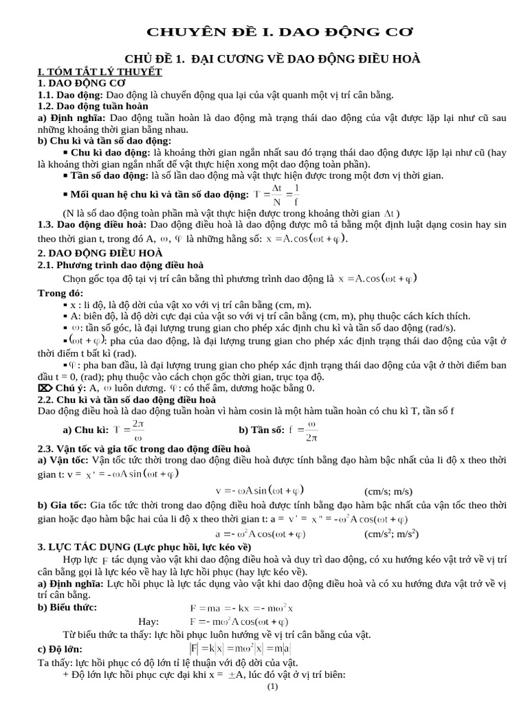 Ly Thuyet Vat Ly 12 | PDF