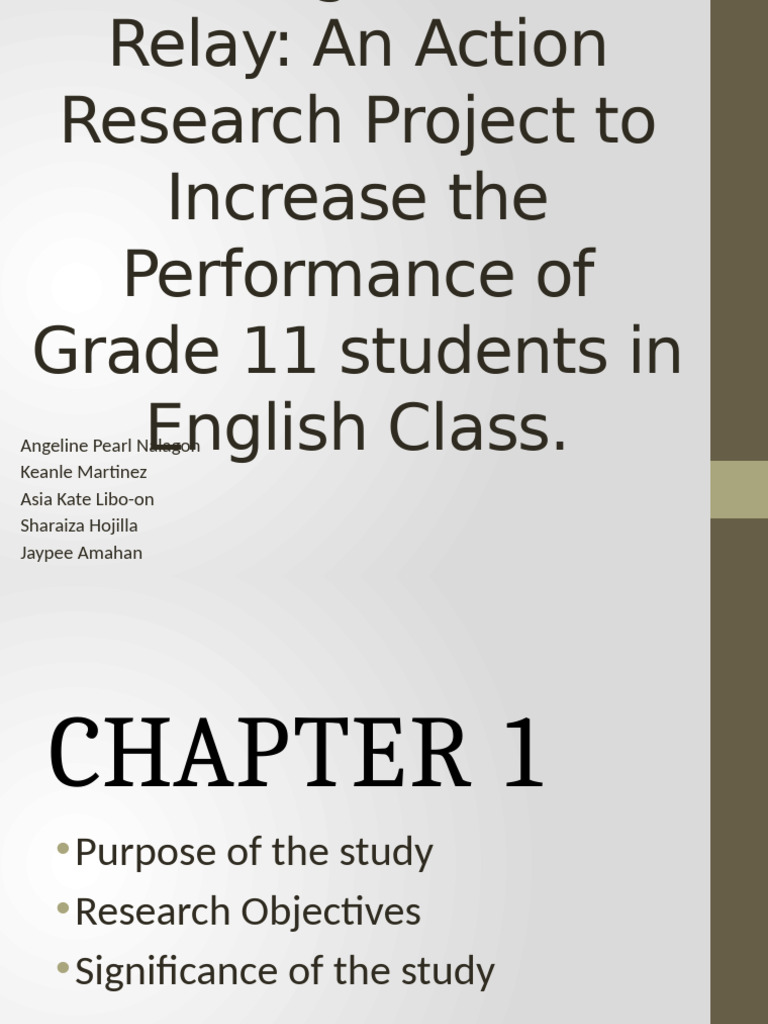 Action Research Presentation Team Amihan Without Chapter 2 | PDF | Teaching Method | Student's T ...