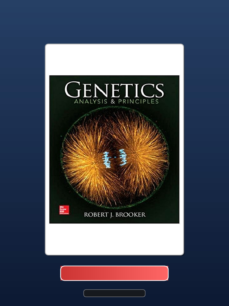 Genetics Analysis and Principles 5th Edition by Robert Brooker Ebook ...