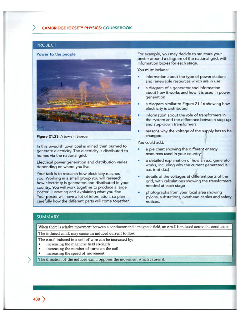 Cambridge IGCSE Physics 3rd Edition David Sang Mike Follows Sheila Tarpey Z Library Copy 2 29 | PDF