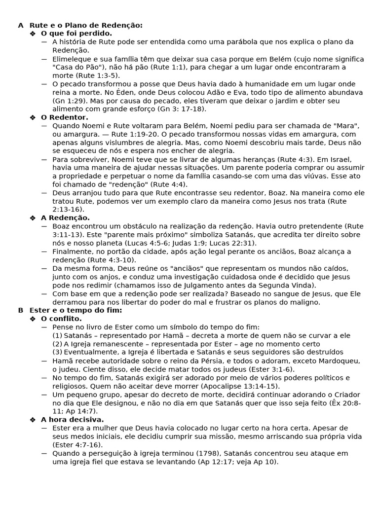 Com Resumo Licao 11 Rute e Ester Escola Sabatina | PDF | Livro de Ruth | Livro de Ester
