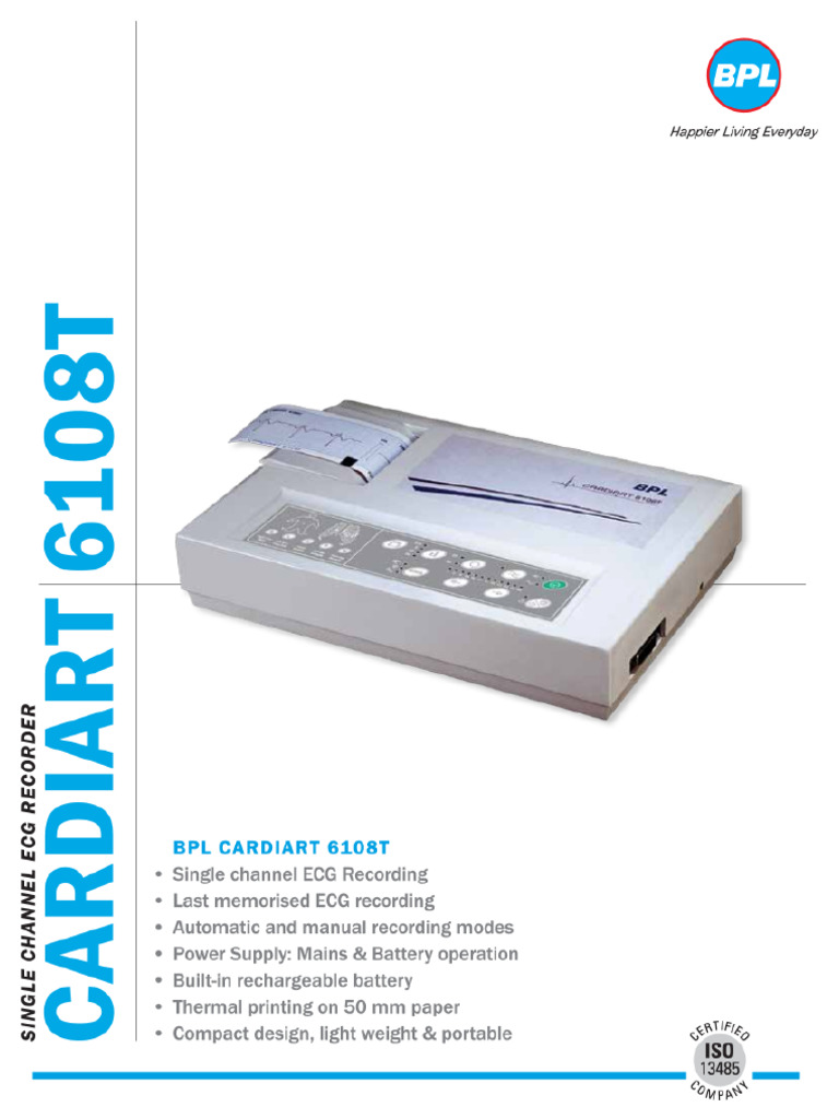 Cardiart 6108t Ecg Machine | PDF