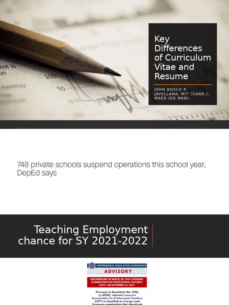 CV vs Resume: Key Differences Explained | PDF