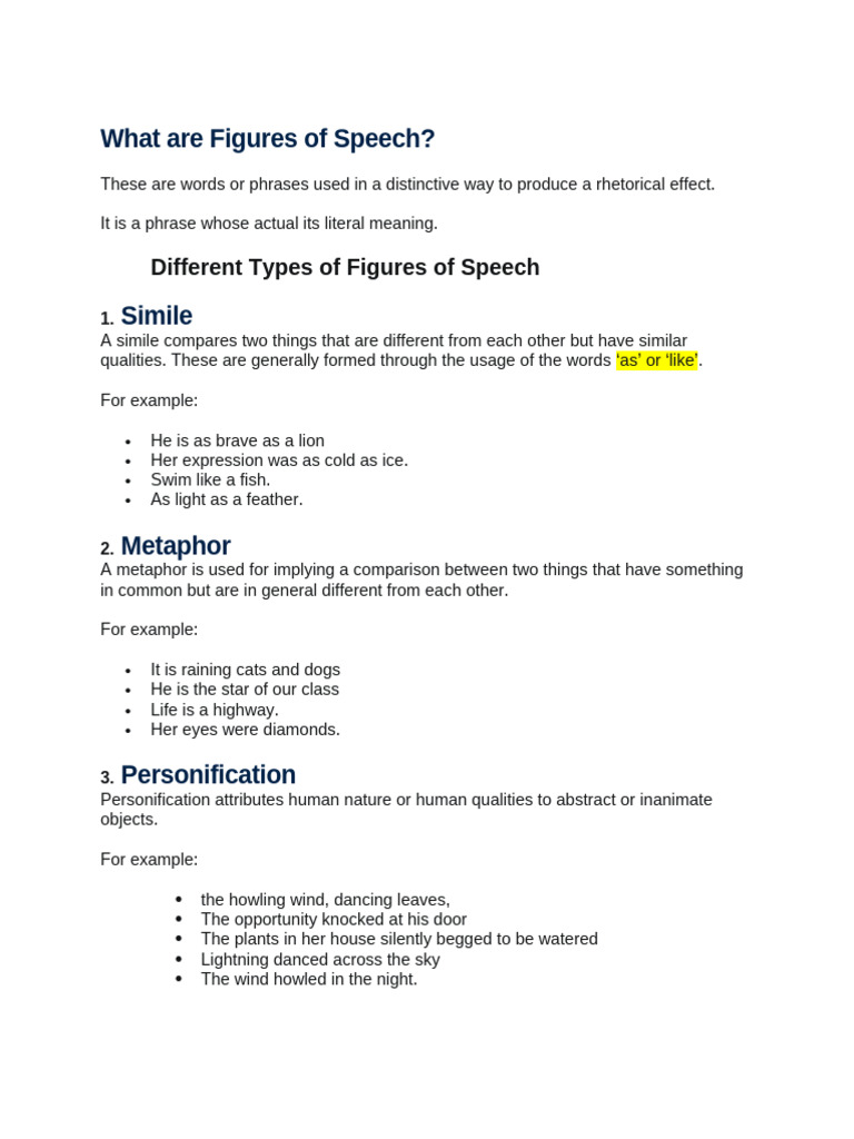 Understanding Figures of Speech | PDF
