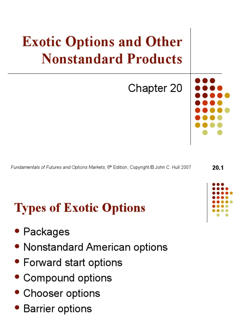 Exotic Options | PDF | Option (Finance) | Swap (Finance)