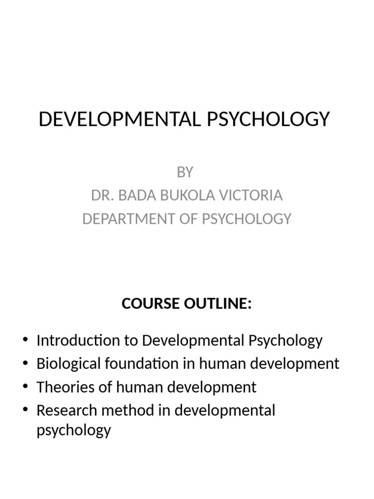Developmental Psychology Overview | PDF | Ploidy | Prenatal Development