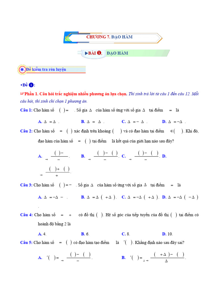 C7 B1 Dao Ham HS | PDF