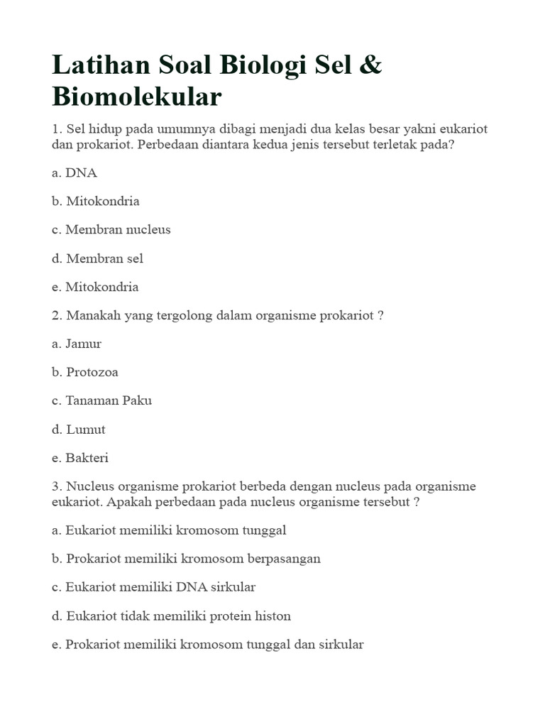 Biosel Dan Molekular | PDF