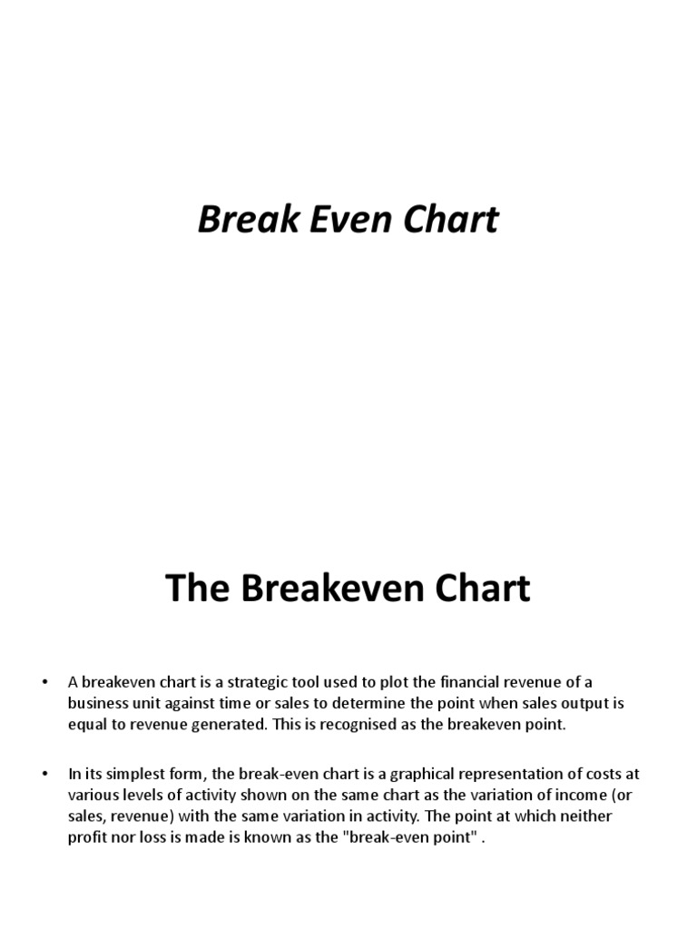 Break Even Chart | PDF | Management Accounting | Financial Accounting