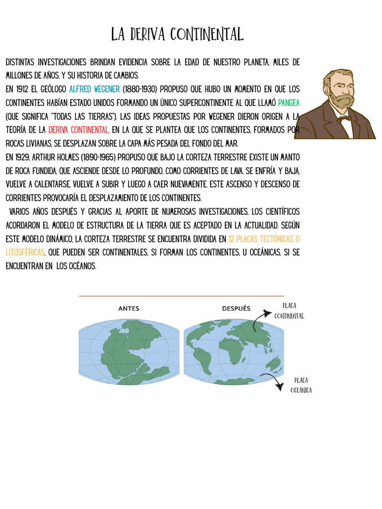 La Deriva Continental | PDF | Placas tectónicas | glaciar