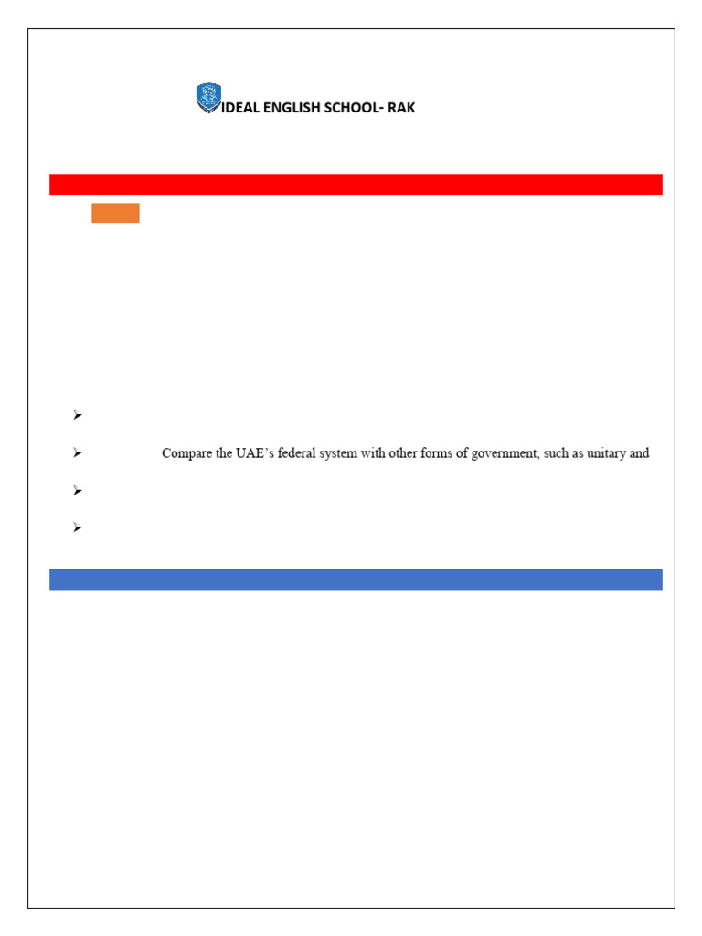 Grade 9 MSCS The Federal System | PDF | United Arab Emirates ...
