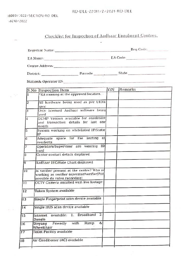 Inspection Format | PDF
