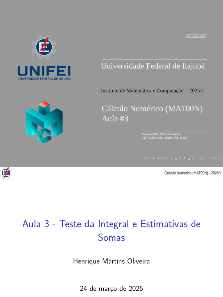 Aula3_MAT00N_2025_1 | PDF | Integrante | Pi