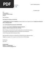Japan Visa Authorization Letter | PDF