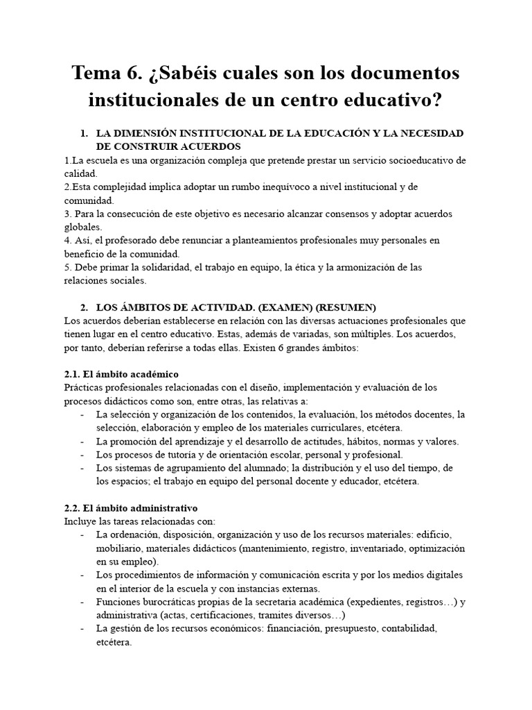 Tema 6 OCE | PDF | Evaluación | Maestros