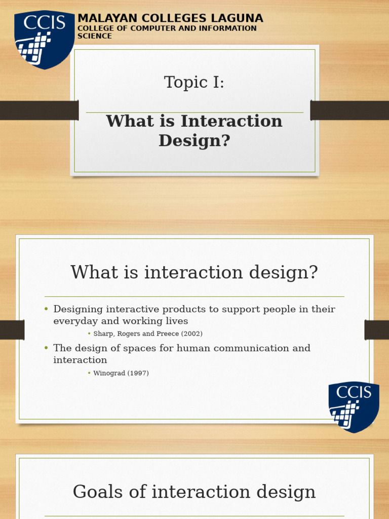 Topic 1 Interaction Design | PDF | Human–Computer Interaction | Usability