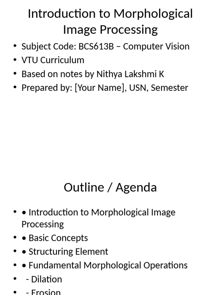 Morphological Image Processing | PDF | Graphics | Signal Processing
