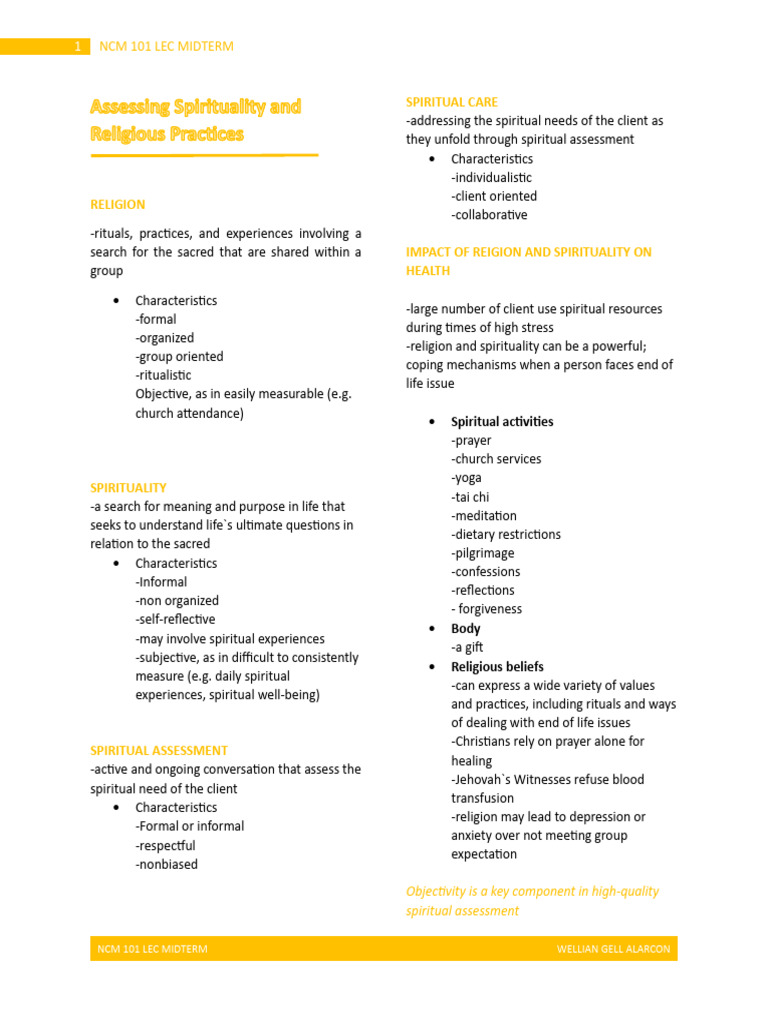 Assessing Spirituality and Religious Practices | PDF | Ear | Neck