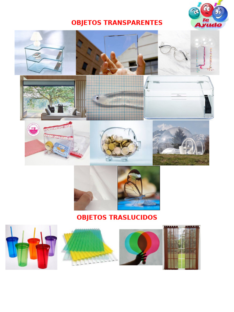 Objetos Transparentes Traslucidos y Opacos | PDF