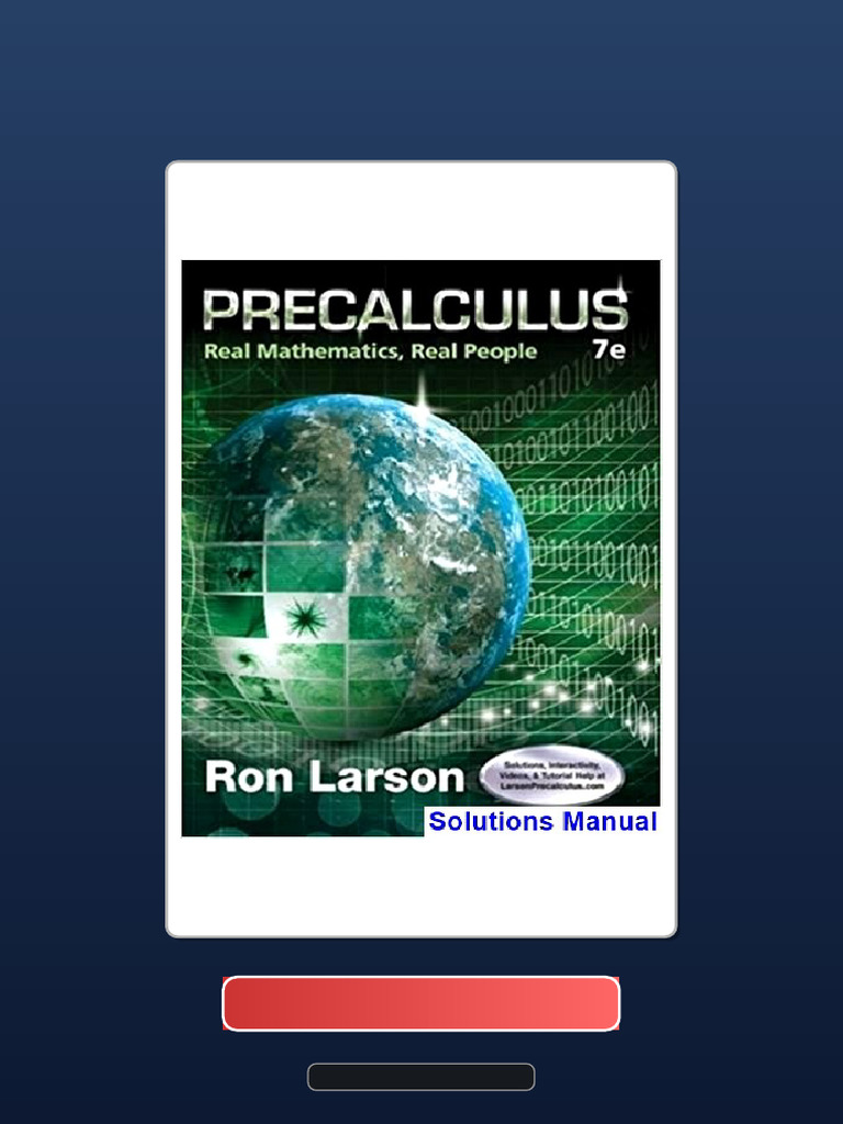 Complete Bundle Precalculus Real Mathematics Real People 7th Edition ...