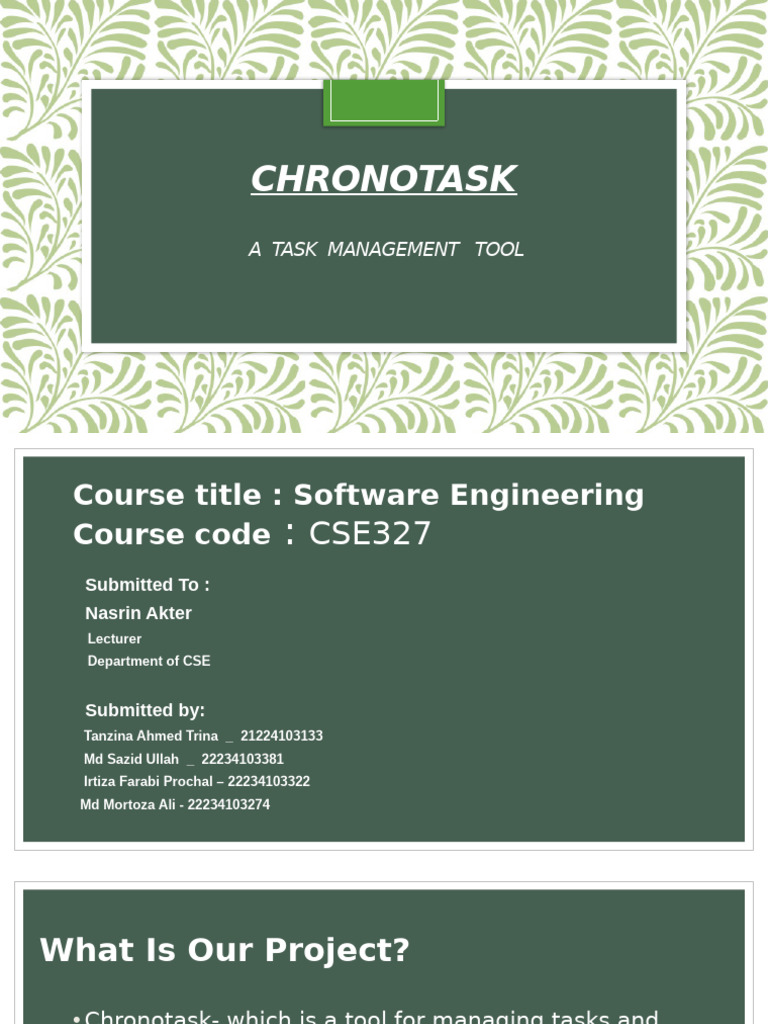 ChronoTask:A Task Management Application | PDF | Agile Software Development | User Interface