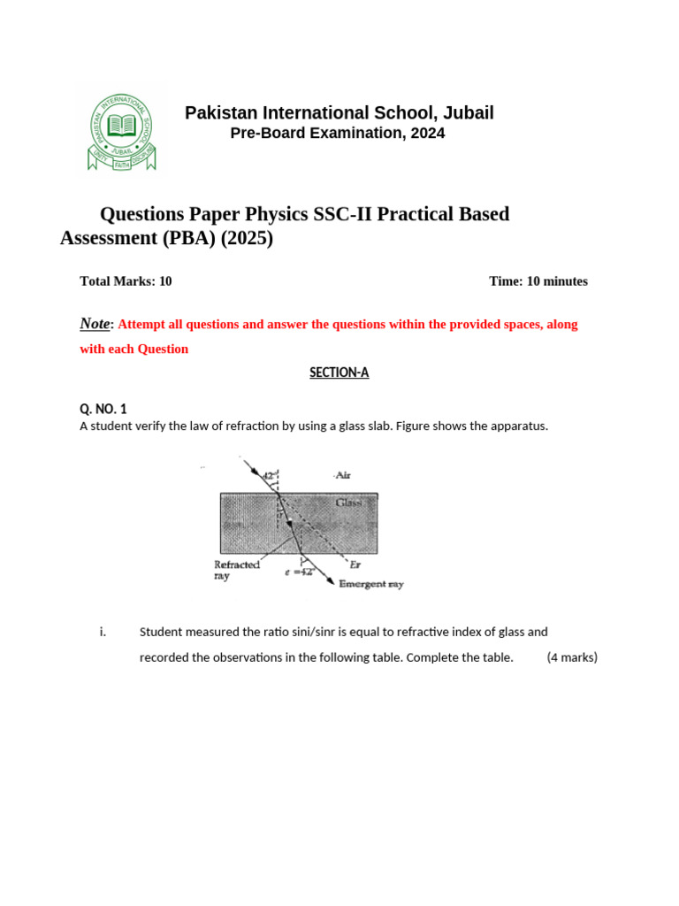 Final Model Quesiton Paper PBA 99787 SSC-II | PDF