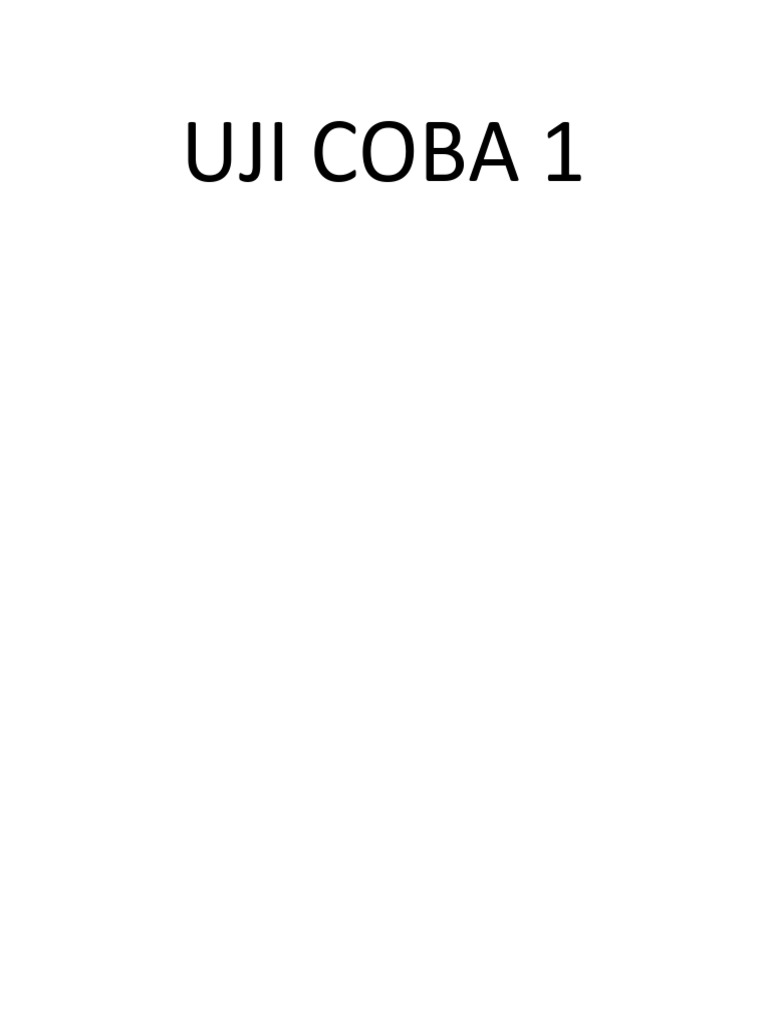 Uji Coba 1 | PDF