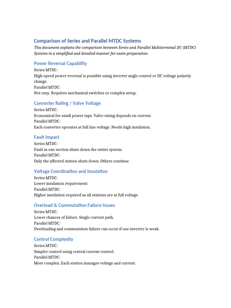 Comparison of Series and Parallel MTDC Systems | PDF | Transformer | Power Inverter