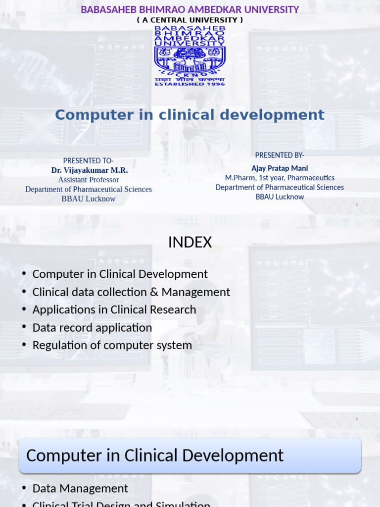 Role of Computers in Clinical Data Management | PDF | Clinical Trial ...