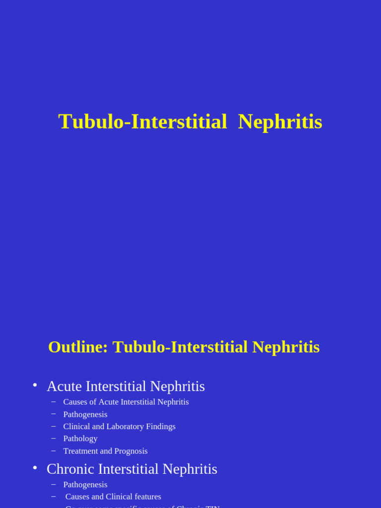 Tubulo-Interst Nephritis Useful Information | PDF | Immunology | Medicine