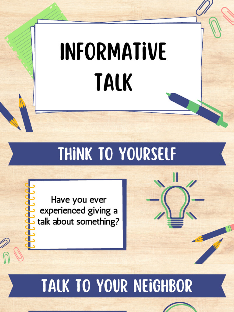 Informative Talk | PDF