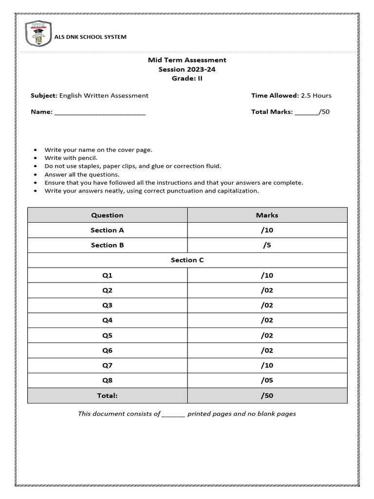 ALS English Gr2 MidTerm 23 | PDF | Creativity | Grammar