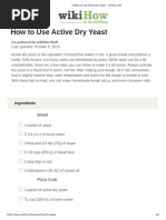Yeast Conversion Guide and Tables | PDF