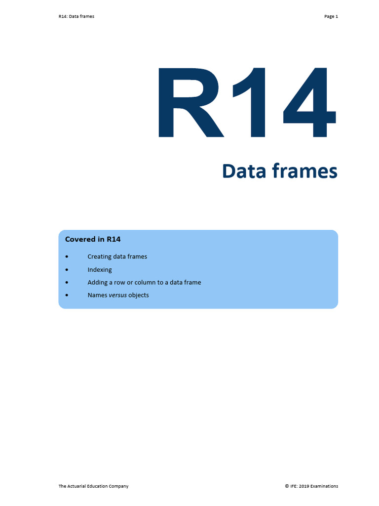 Understanding Data Frames in R | PDF | Function (Mathematics ...