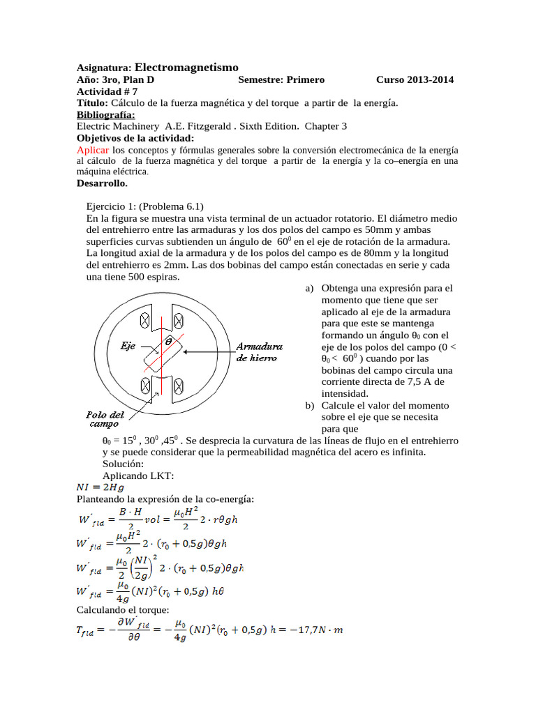 Act7 Cálculofuerza-Torque Pag3 | PDF | Ingenieria Eléctrica | Mecanica clasica