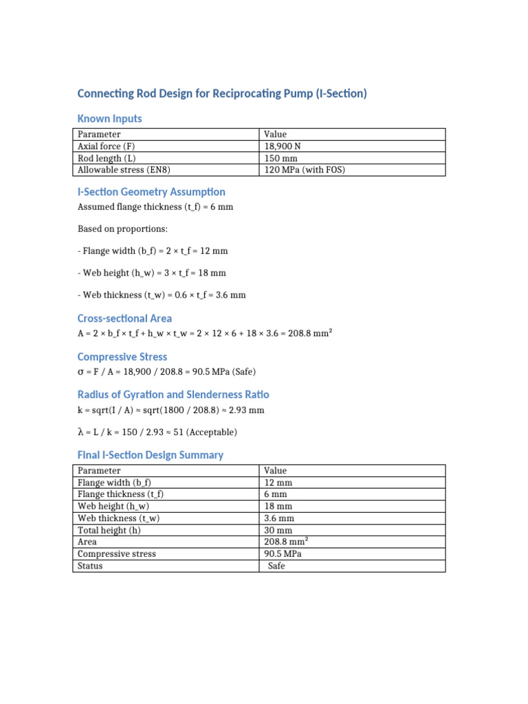 Plunger Pump Design | PDF