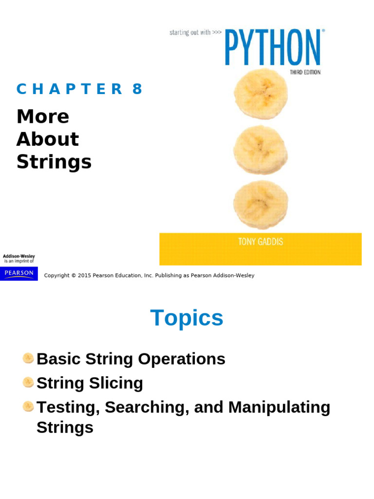 Gaddis Python 3e Chapter 08 | PDF | String (Computer Science) | Control Flow