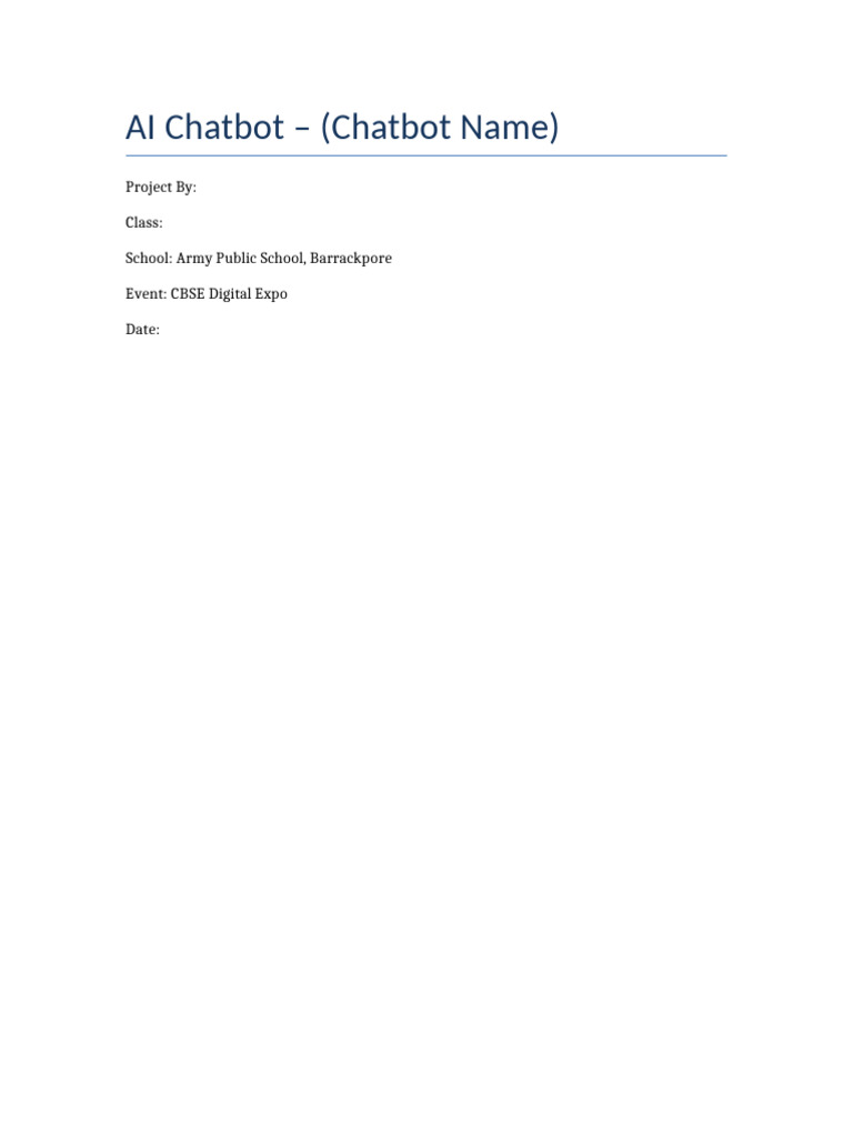Ai Chatbot Documentation | PDF