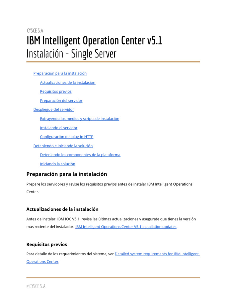IBM IOCv5.1.0.6 - Instalación - SingleServer | PDF | Software ...