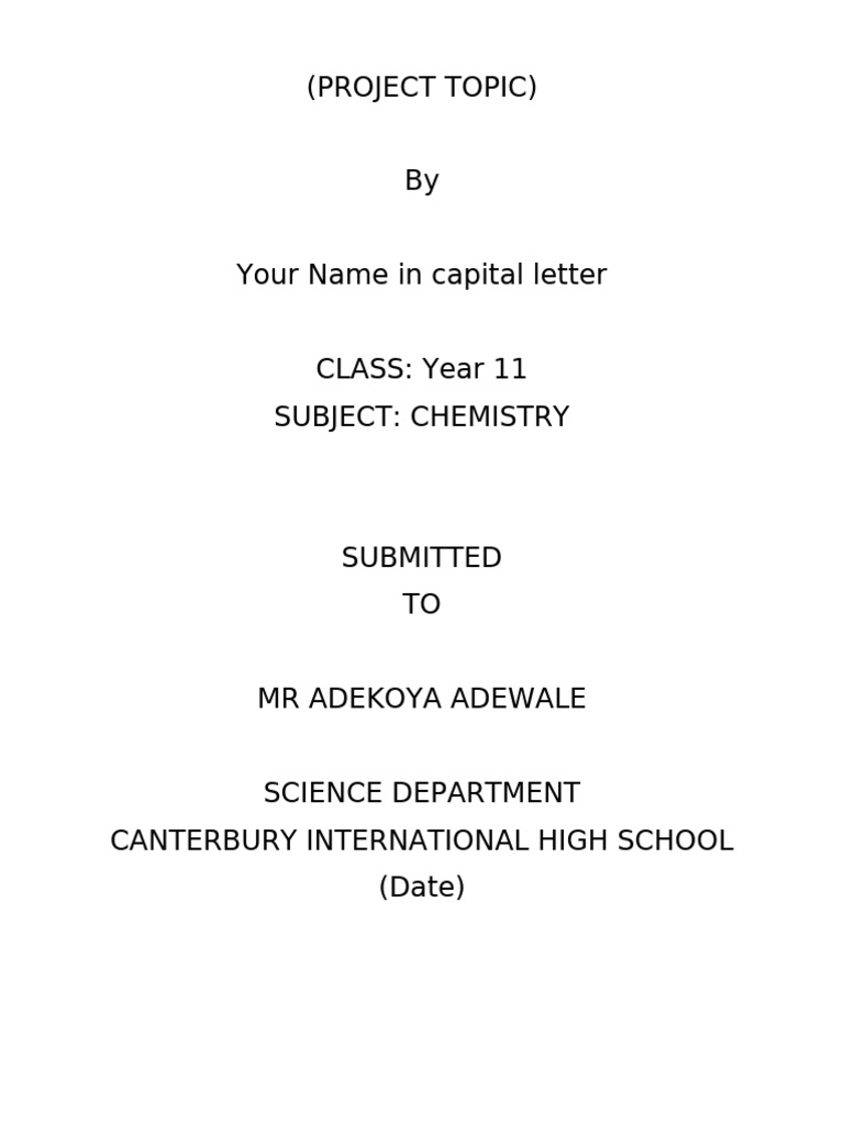 Project Title Template | PDF