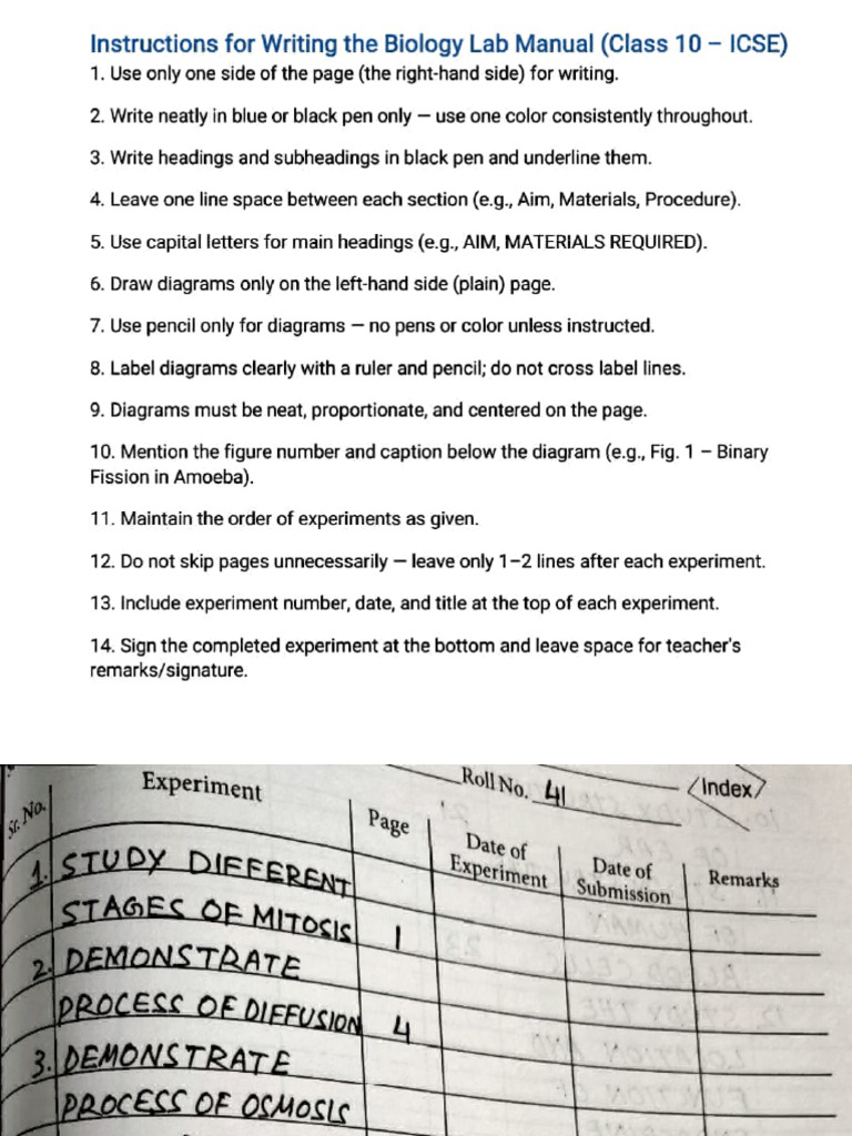 Biology Lab Manual Solutions Class 10 ICSE | PDF