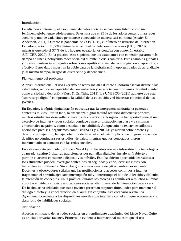 Planteamiento Del Problema Borrador 1-1 | PDF | Internet