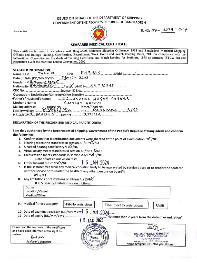 Tushar Port Health | PDF