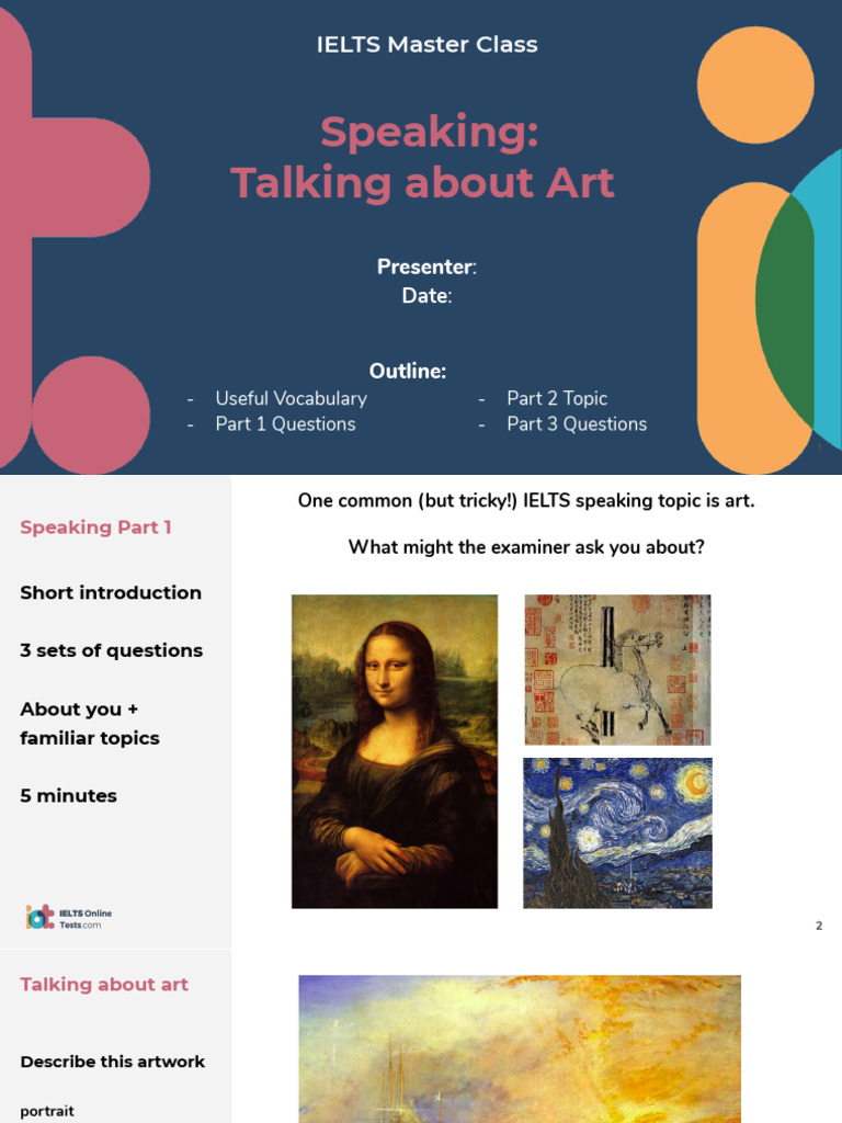 Speaking Skills - Talking About Art - Culture Handout - 2 | PDF ...