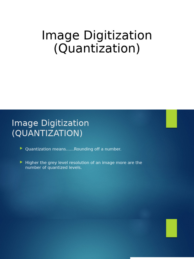 Image Digitization and Quantization Guide | PDF | Image Resolution | Pixel