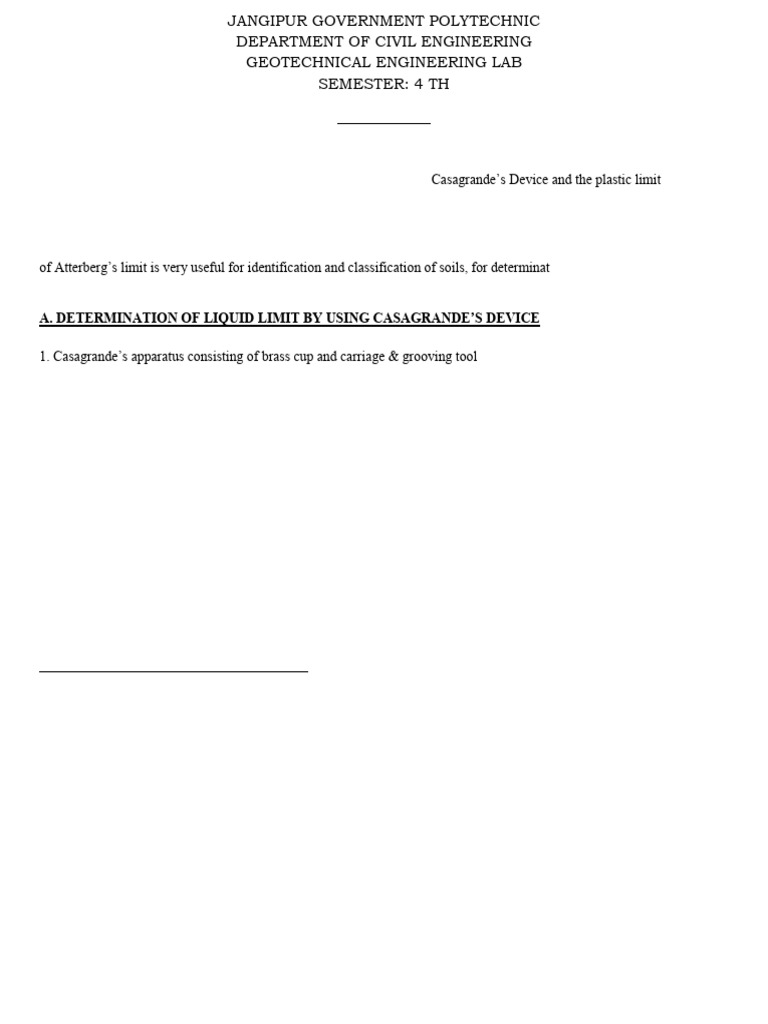 Liquid and Plastic Limit Testing Guide | PDF | Soil | Soil Science